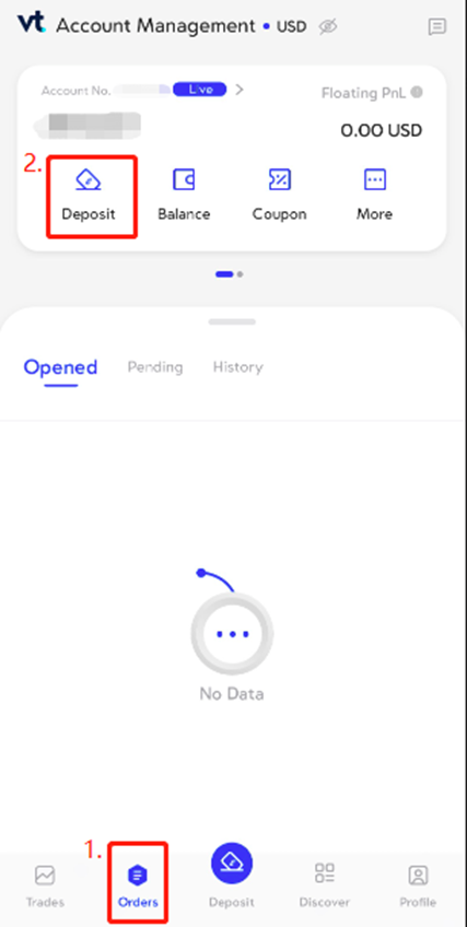 How can I deposit funds using the VT Markets App? – VT Markets Help Centre