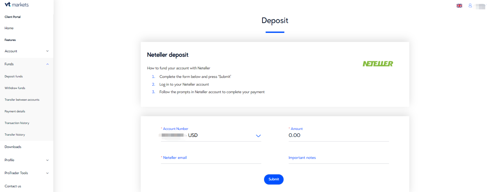 How do I deposit via E-wallet- related methods? – VT Markets Help Centre