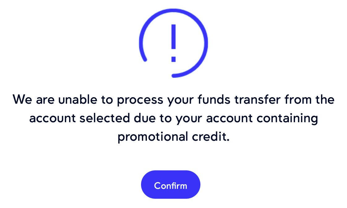 Why am I not able to transfer the funds between accounts if there is a ...